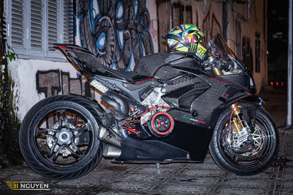 Carbon Fiber studded custom Ducati V4 from Vietnam - Adrenaline Culture ...
